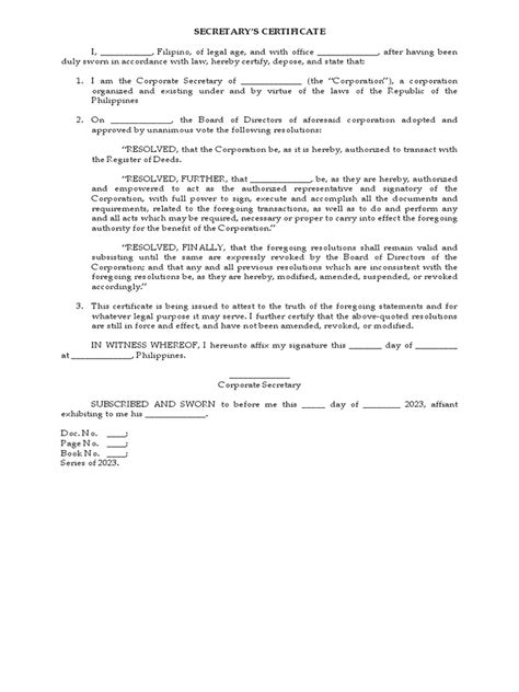 Sample Sec Cert Rod Pdf