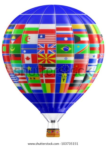 Balloon Symbol Globalization Flags Countries States Stock Illustration