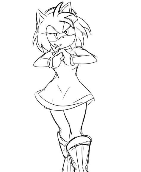 Amy Rose Sketch 3 By Sodaska2 On Deviantart