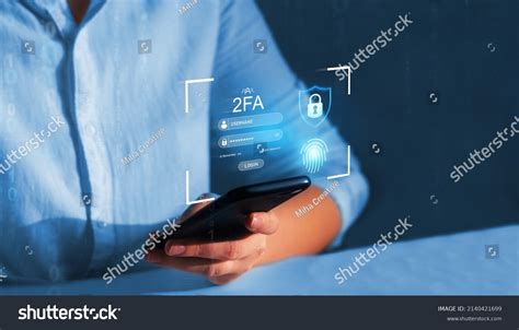 Twofactor Authentication Conceptprivacy Protect Data Cybersecurity