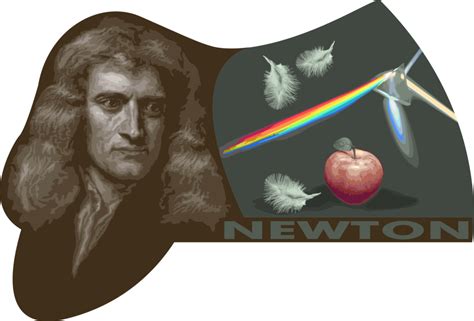 Sir Isaac Newton Physicist And Mathematician Vector Image