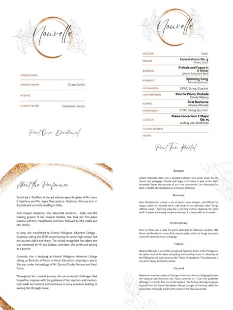 Senior Recital Program Pdf