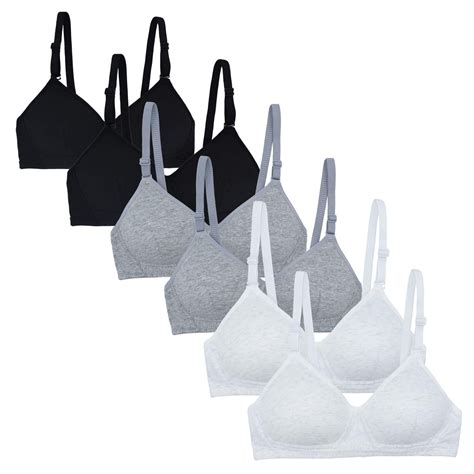 Vearin 6 Pack Wireless Padded Starter Bras For Teens Girls Padded