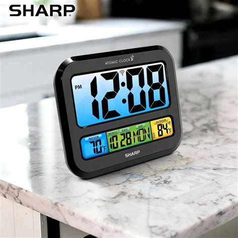 Sharp Atomic Clock With Bright Color Display User Manual