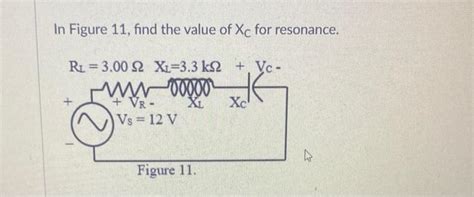 Solved In Figure Find The Value Of XC For Resonance Chegg
