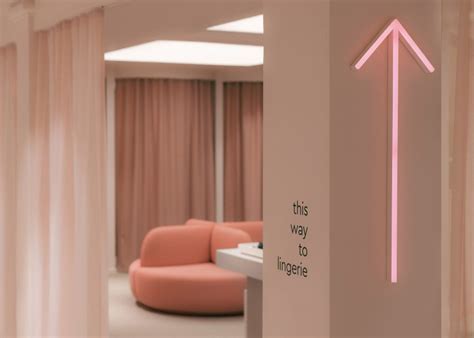 Gina Tricot Store In Stockholm Combines A Medley Of Materials With Pink