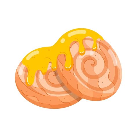 Premium Vector A Drawing Of A Yellow And Orange Donut With The Words