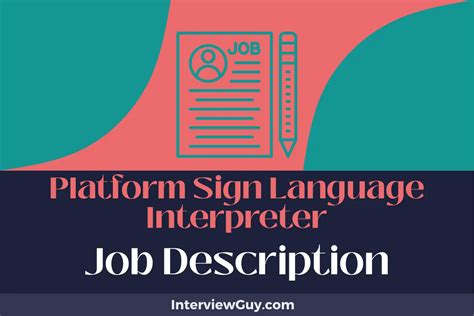 Platform Sign Language Interpreter Job Description Updated For 2026
