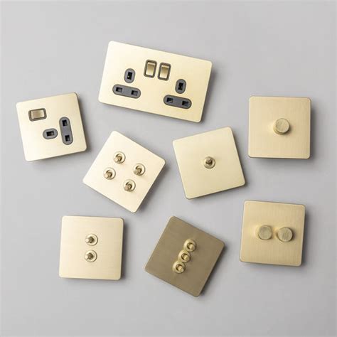 Satin Brass Switches And Sockets B Series Brass Bee