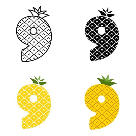 Premium Vector Number 9 In Flat Style Isolated