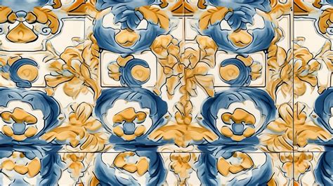 Premium Ai Image Seamless Decorated Italian Majolica Tiles Design