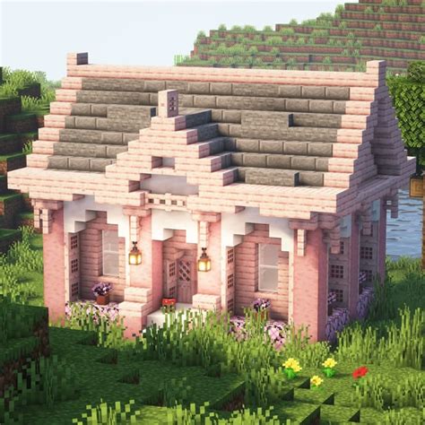 Pink Minecraft Minecraft Houses Cute Minecraft Houses Easy