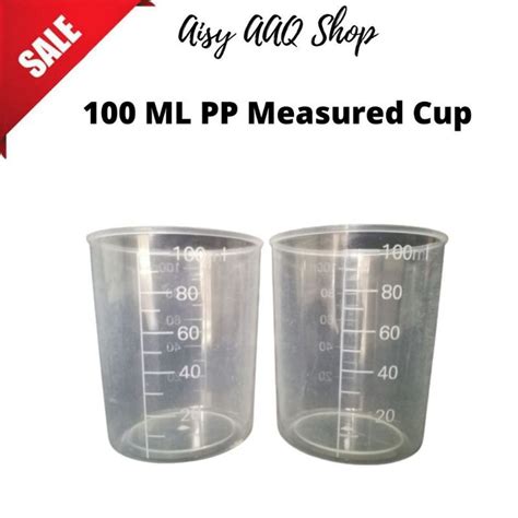 Cawan Sukatan Racun 100ml Measuring Cup Plastics Cawan Penyukat Measurement Baker Liquid