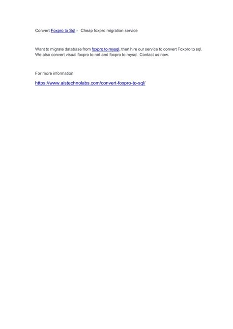 Ppt Convert Foxpro To Sql Cheap Foxpro Migration Service Powerpoint
