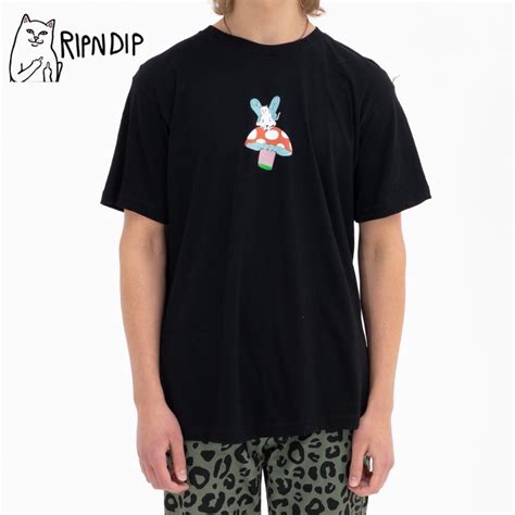 Rip N Dip Best Wishes Black Tshirt Shrooms Mens Fashion Tops