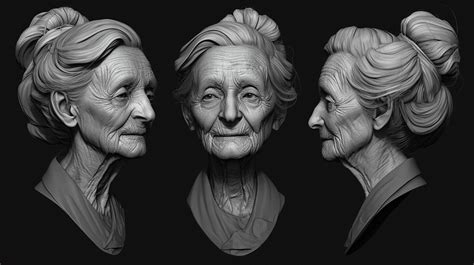 Artstation 320 Old Woman Head Sculpt References 4k Artworks