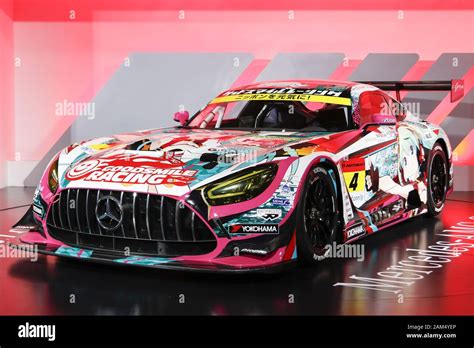 Chiba Japan 11th Jan 2020 A Sports Car Mercedes Amg Gt3 On Display