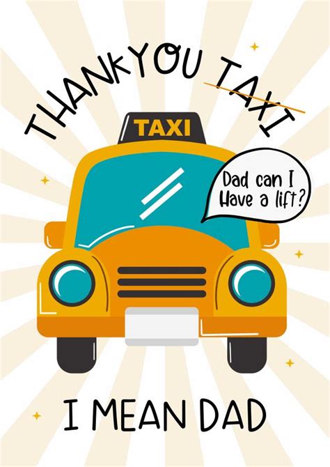 Taxi Dad Card Thortful