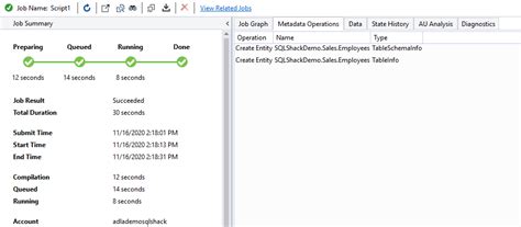 Deploy Azure Data Lake Analytics Database Using The U SQL Scripts