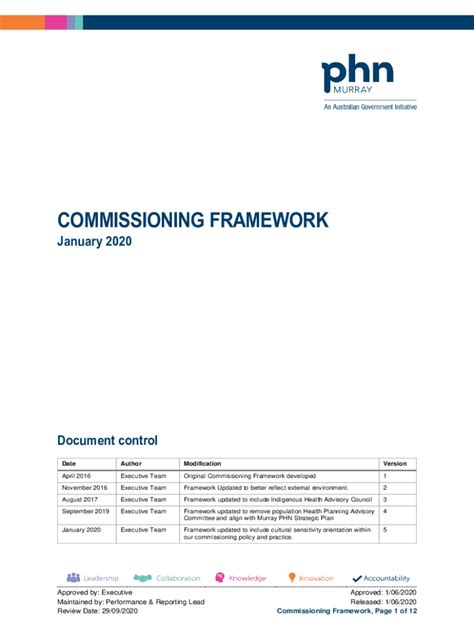 Fillable Online Commissioning Framework 2020 Enhancing Health Equity