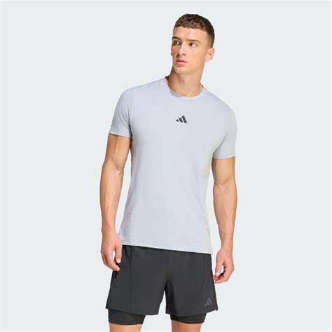 Adidas Designed For Training Workout T Shirt Grey