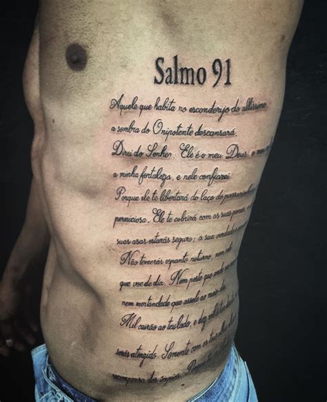 Salmo 91 Tattoo Salmo Tatuagem Tatuagem De Texto Idéias De Tatuagem