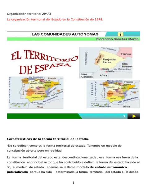 Organización Territorial Del Estado Español Pdf Estado Política