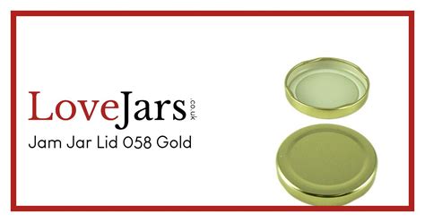 Jar Lid Button 058 Gold Jam Jar Lids Buy Online From Love Jars