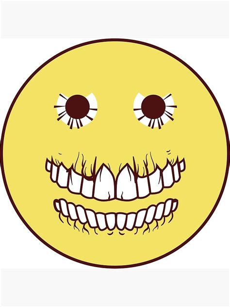 Creepy Smile Poster For Sale By Moesia Redbubble