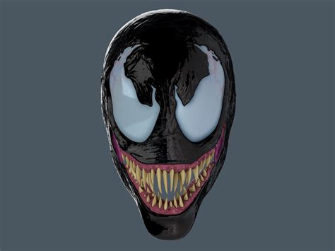 🦸‍♂️ Venom Máscara Protectora Letal 5 Partes Separadas・archivo Stl