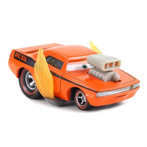 Disney Pixar Cars Snot Rod With 2 Flames 155 Diecast Model Car Toy
