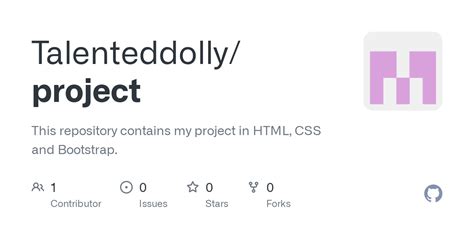 GitHub Talenteddolly Project This Repository Contains My Project In HTML CSS And Bootstrap
