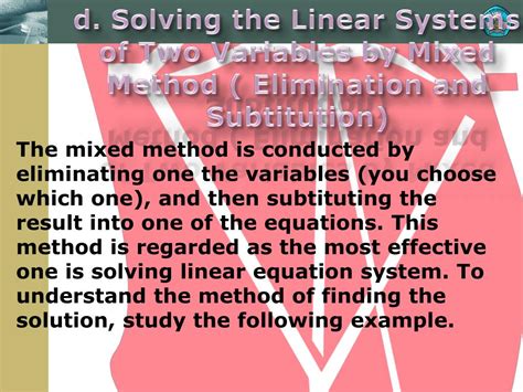 PPT A Linear Equation System Of Two Variables PowerPoint Presentation ID