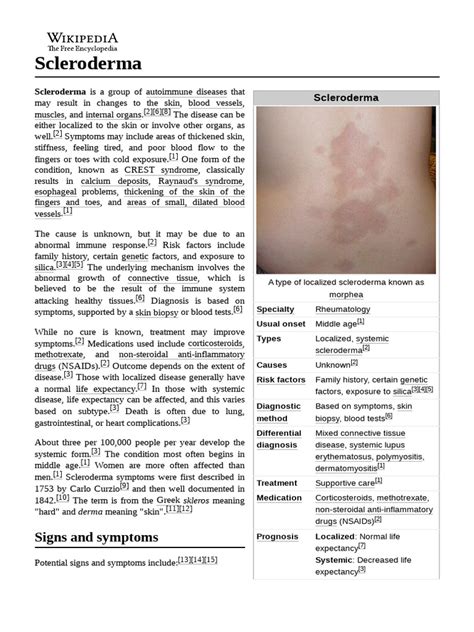 Scleroderma Pdf Medical Specialties Clinical Medicine