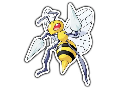 Beedrill Cute Anime Sticker Waterproof Vinyl Decal For Laptop Water