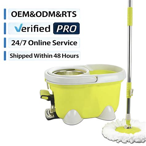 Free Sample Reusable Microfiber Mop Bucket Set With 1 Mop Pads Sewage