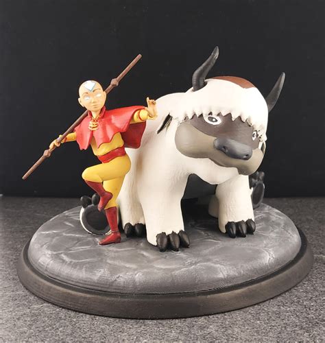 Stl File Avatar Aang And Appa 👫・model To Download And 3d Print・cults