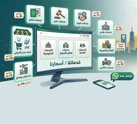 خدماتنا أسعارنا مكتب إنجازات للخدمات الحكومية الإلكترونية