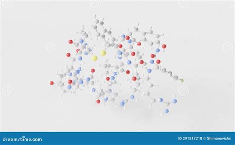 Motixafortide Molecule 3d Molecular Structure Ball And Stick Model