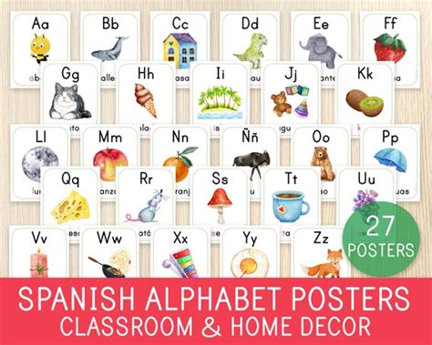 Spanish Alphabet Chart Printable Letter