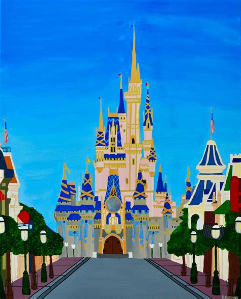 Disneys Magic Kingdom Castle Art Print Bailey Rathmann Creates