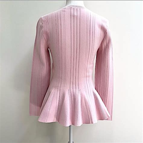 Ted Baker London Sweaters Ted Baker Light Pink Beffi Ribbed Peplum