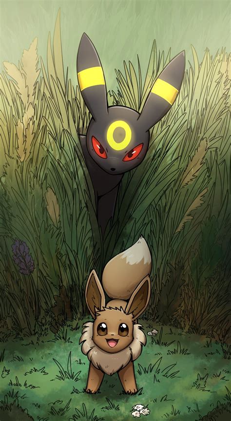 Остерегайтесь высокой травы никогда не знаешь что там может скрываться Eevee Umbreon