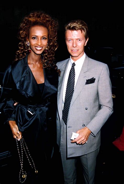 Iman And David Bowie Kiss