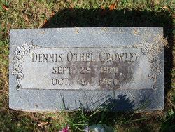 Dennis Othel Crowley 1901 1916 Mémorial Find A Grave