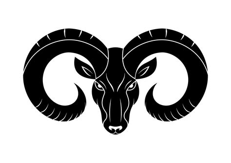 Black Ram Head Silhouette Vector Flat Design 29111783 Vector Art At
