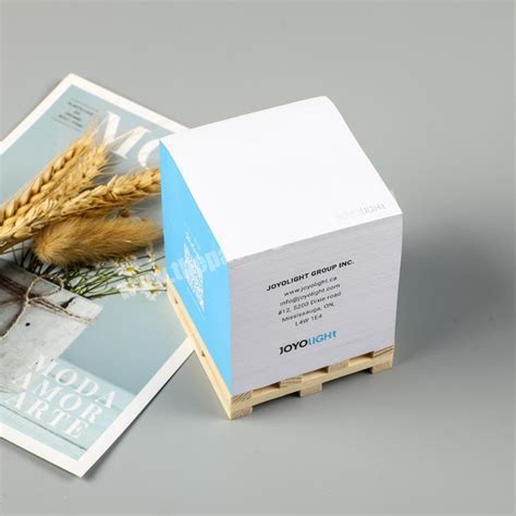 Promotional Wooden Pallet Sticky Adhesive Notes Cube Pads Blocks Paper