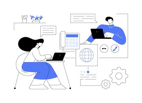 Premium Vector Ip Telephony Abstract Concept Vector Illustration Voice Over Internet Protocol