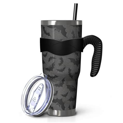 40oz Tumblergray Halloween Bats And Spider Webs Insulated Tumblers