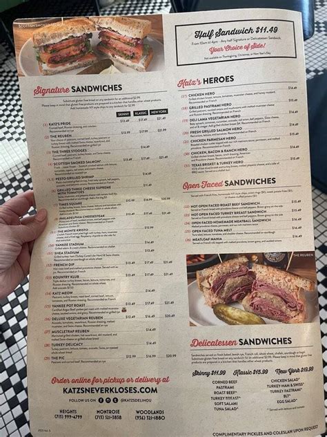Katzs Deli And Bar Menu At Darcy Sunderland Blog
